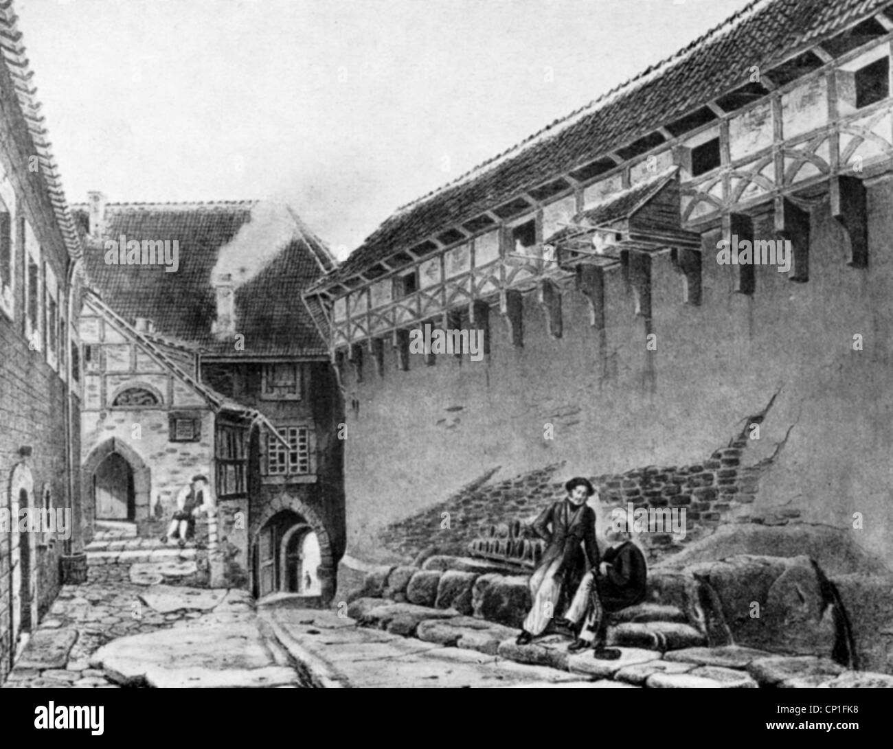 Wartburg castle eisenach thuringia germany Black and White Stock Photos ...