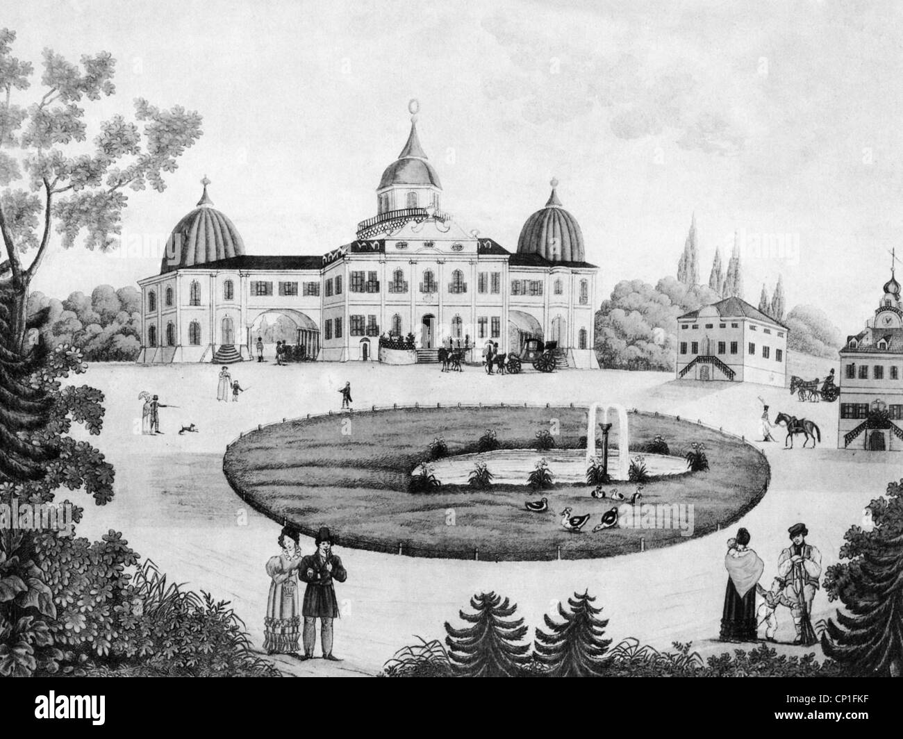Biedermeier castle Black and White Stock Photos & Images - Alamy
