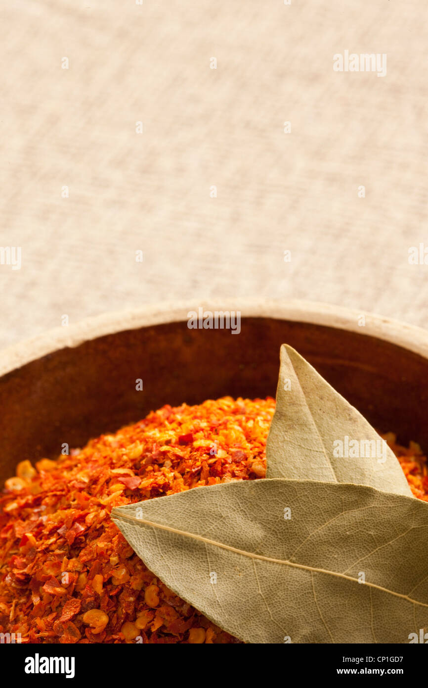 Close-up of red chilli powder Stock Photo - Alamy