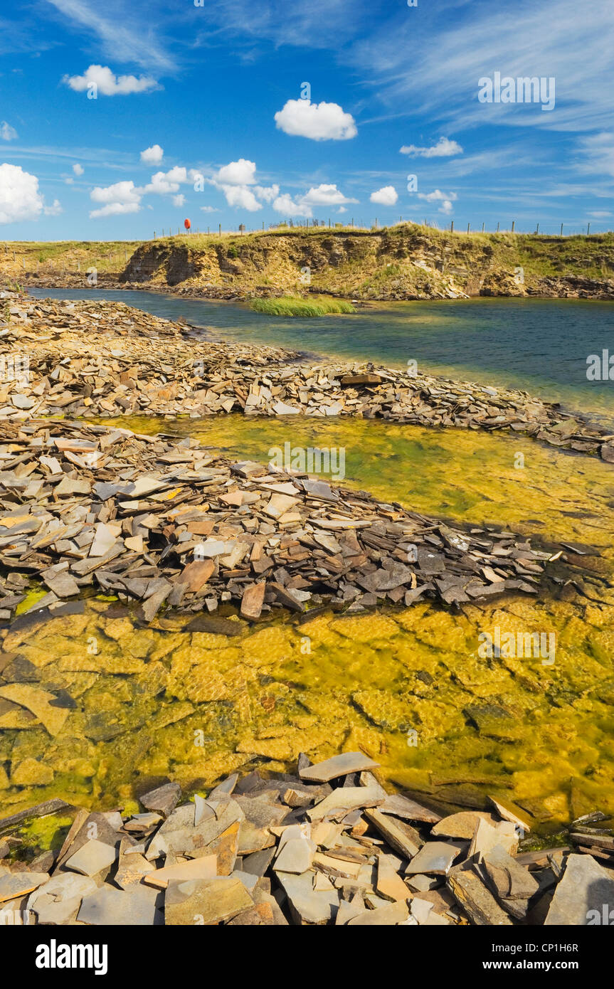Achanarras Quarry, Caithness, Scotland Stock Photo - Alamy