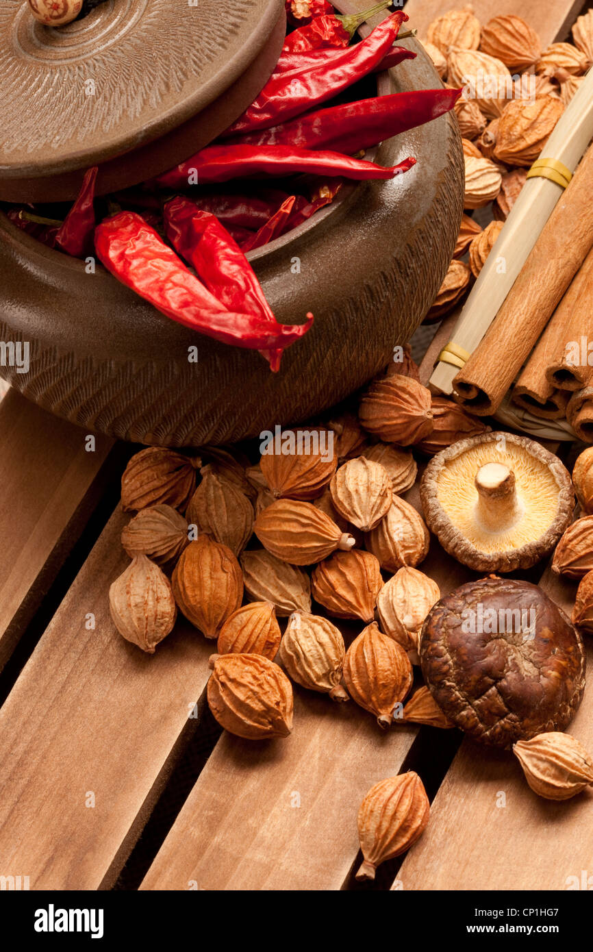 Close-up of different spices Stock Photo - Alamy