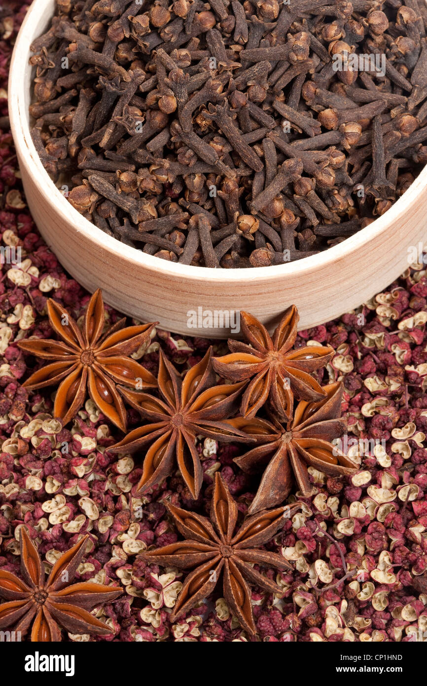 Close-up of different spices Stock Photo - Alamy