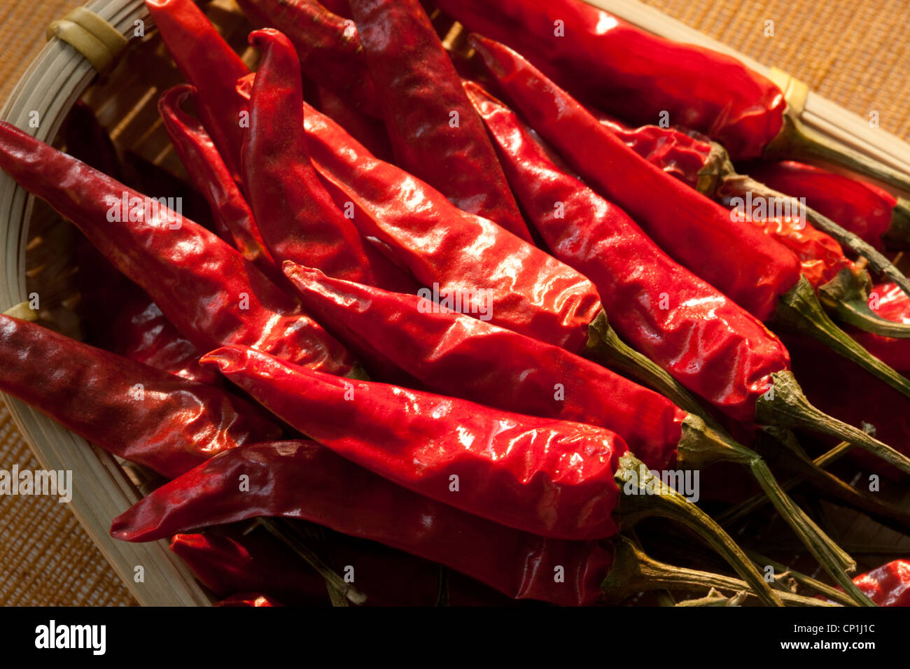 Close-up of Red Chili Pepper Stock Photo - Alamy