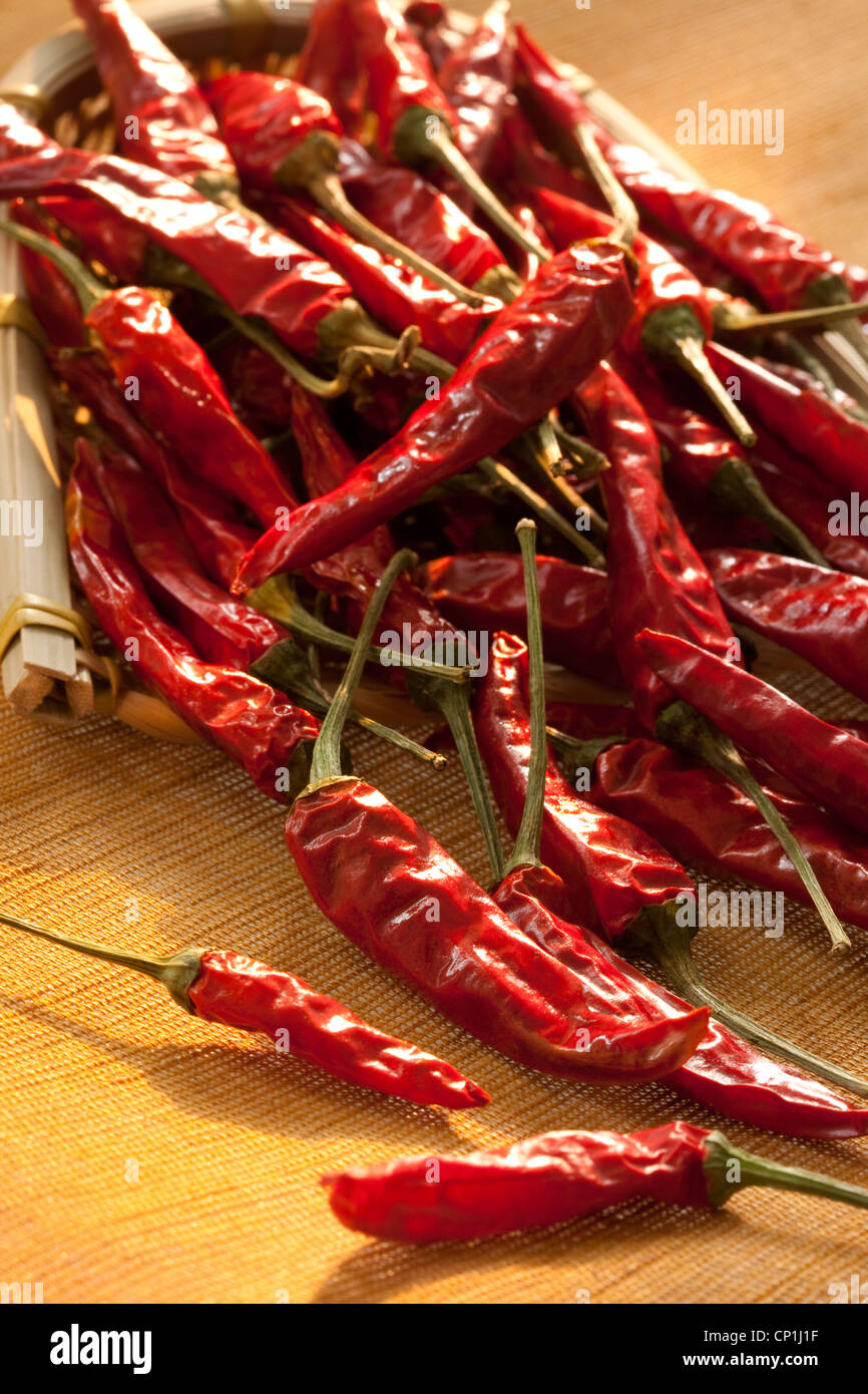 Close-up of Red Chili Pepper Stock Photo - Alamy