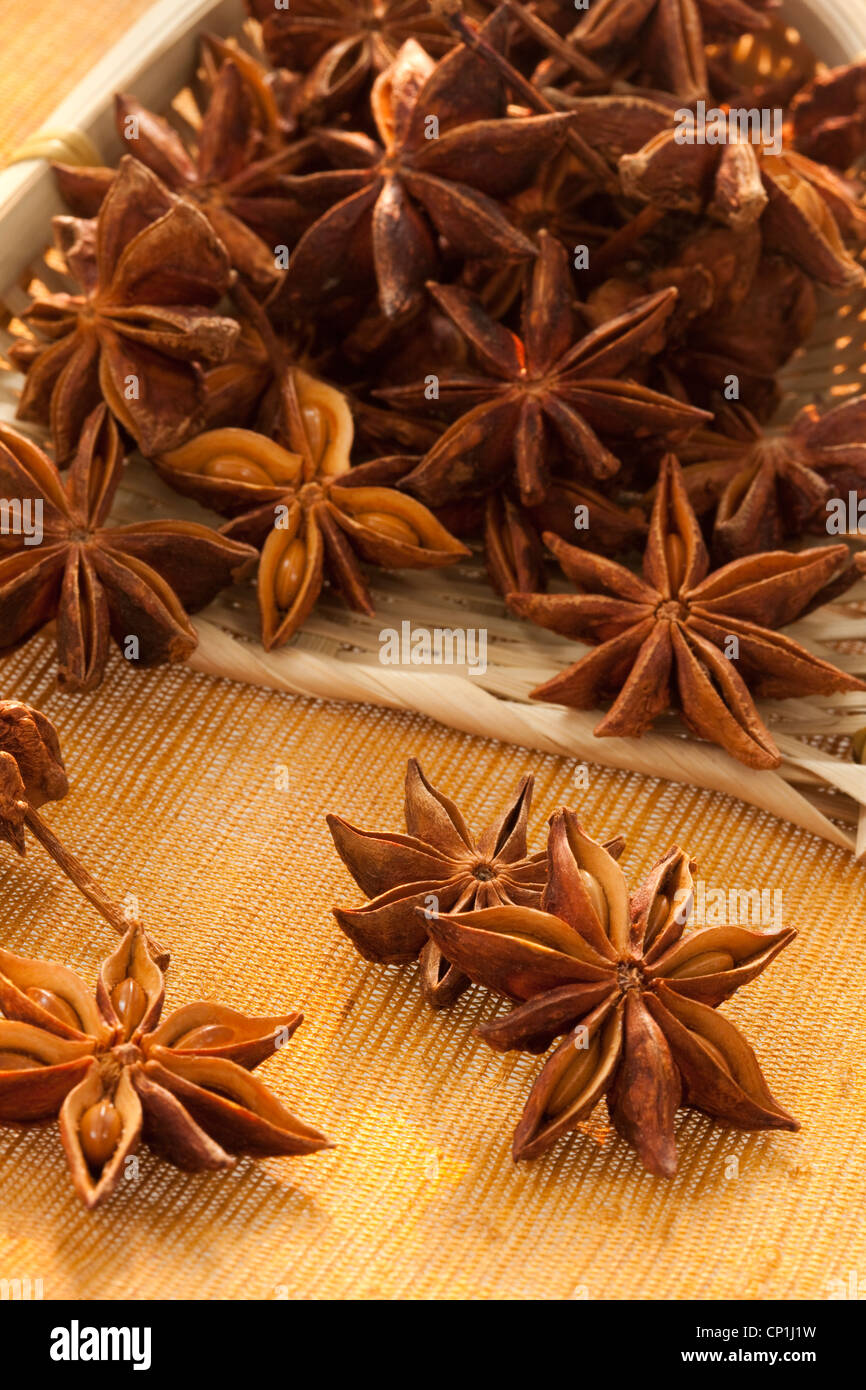 Close-up of Star Anise Stock Photo - Alamy