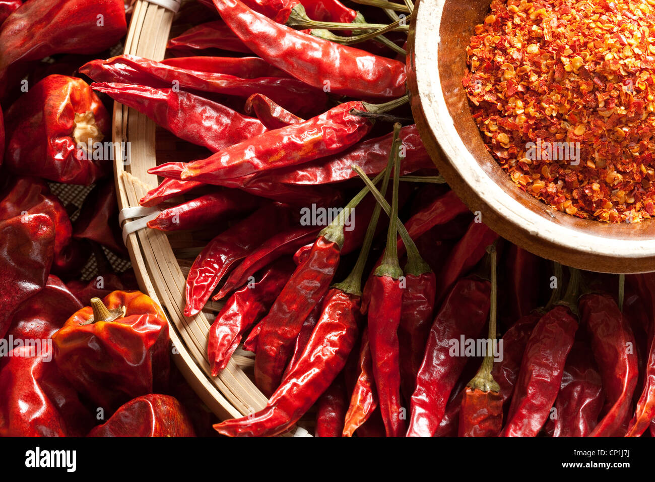 Close-up of dry Chili Pepper Stock Photo - Alamy