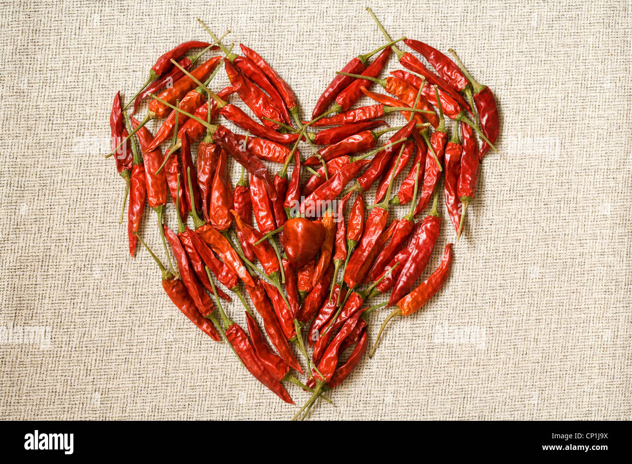 Heart shape of dry Chili Pepper Stock Photo - Alamy