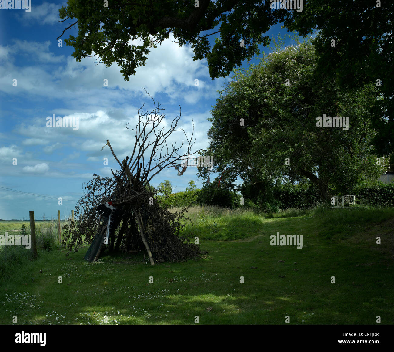 Garden stick wigwam hi-res stock photography and images - Alamy