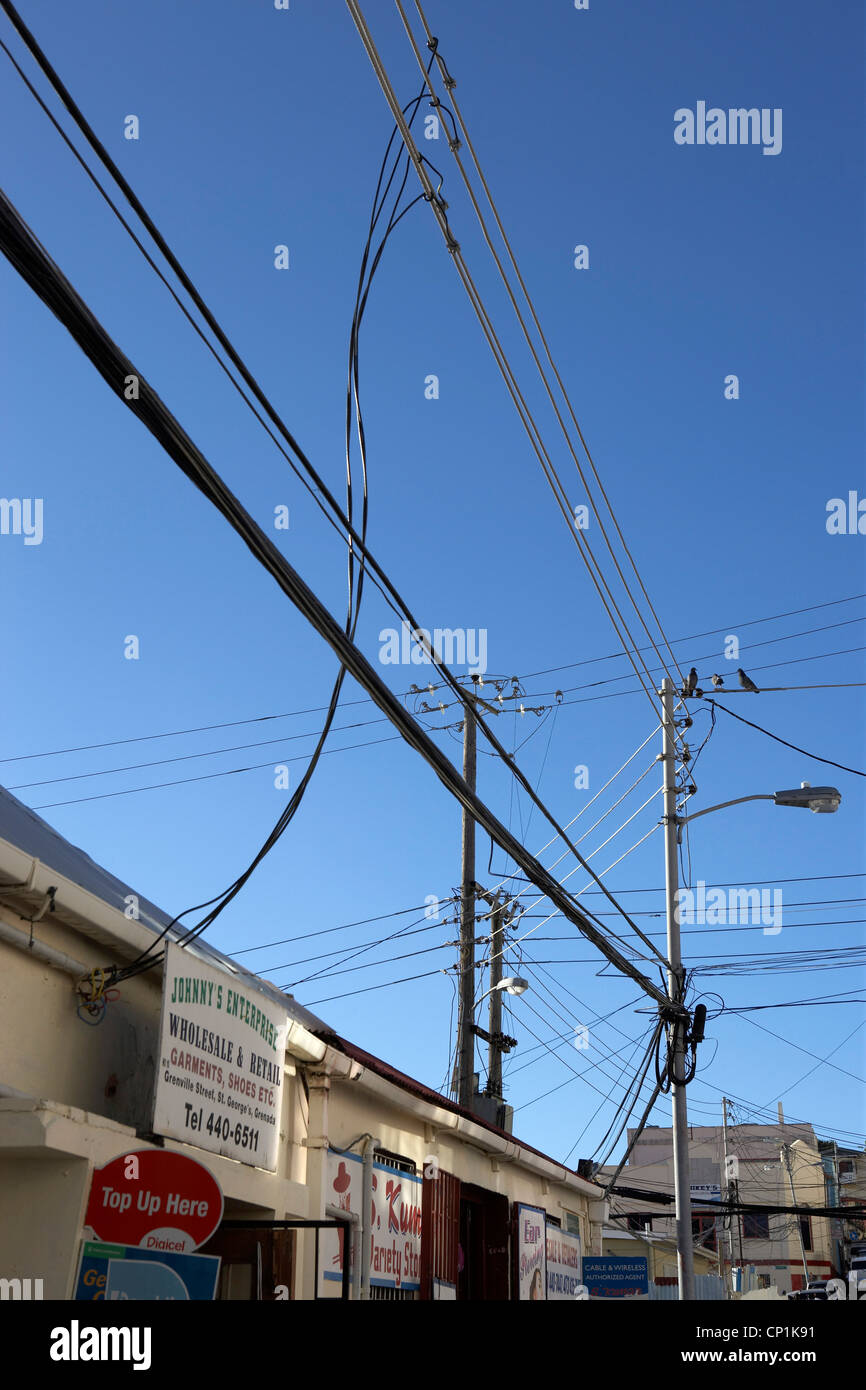 Building with wires hi-res stock photography and images - Alamy