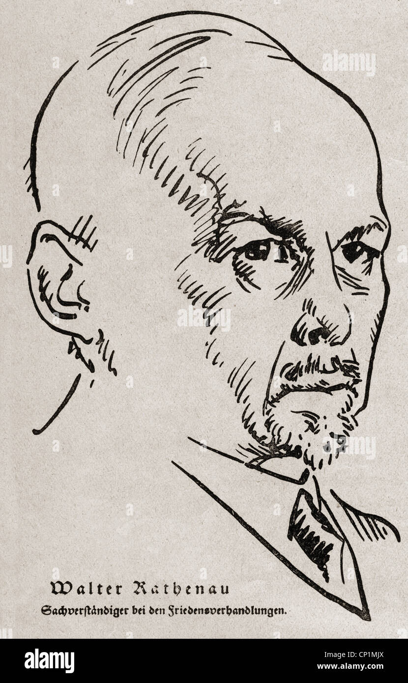 Rathenau, Walther, 29.9.1867 - 24.6.1922, German industrialist and ...