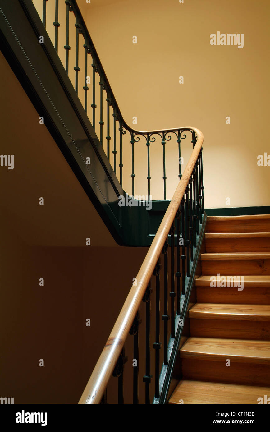 Detail of banister Handrail Stock Photo - Alamy