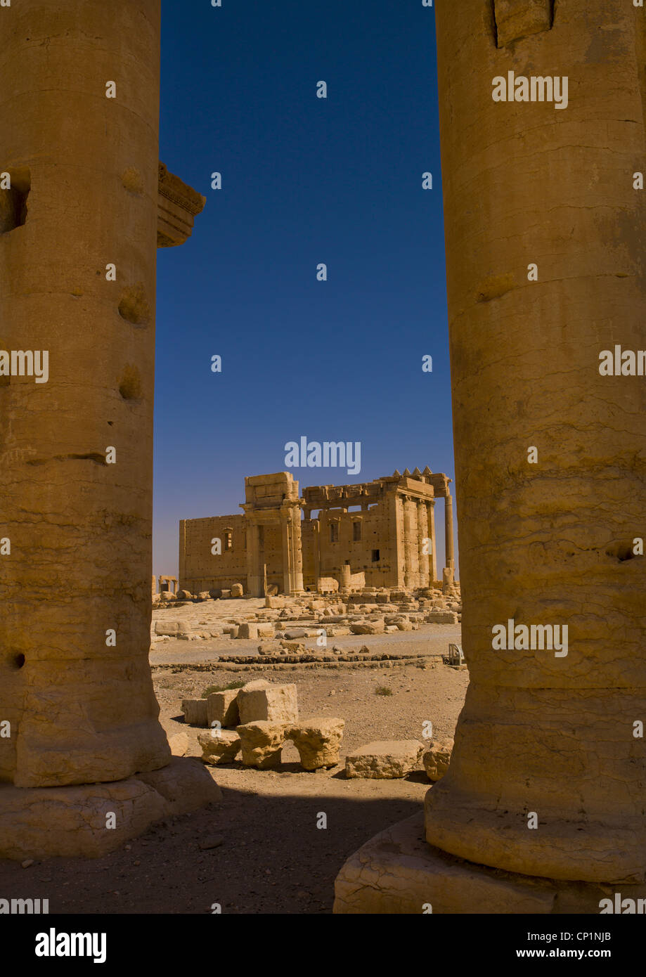 Temple Of Bel In The Ancient Roman city of Palmyra, Syria Stock Photo ...