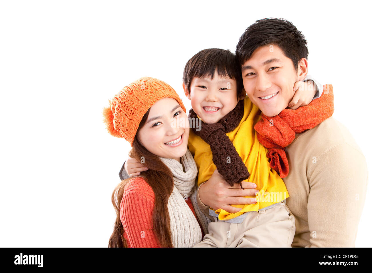 Portrait of a two-generation family Stock Photo - Alamy