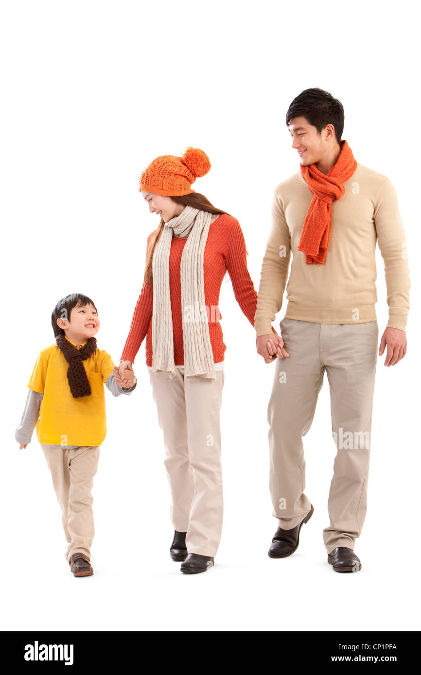 Home smiling family generation Cut Out Stock Images & Pictures - Alamy