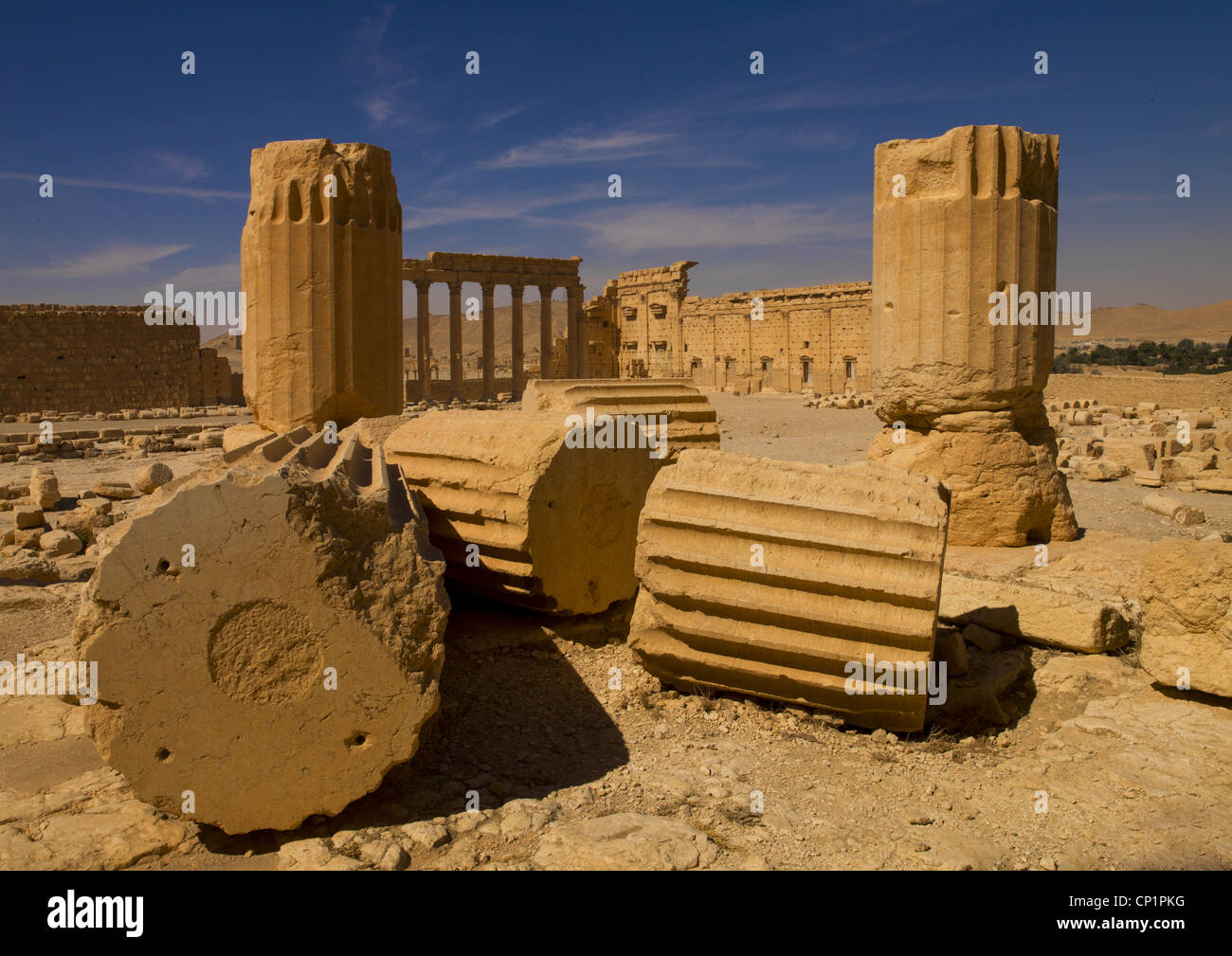 Temple Of Bel In The Ancient Roman city of Palmyra, Syria Stock Photo ...