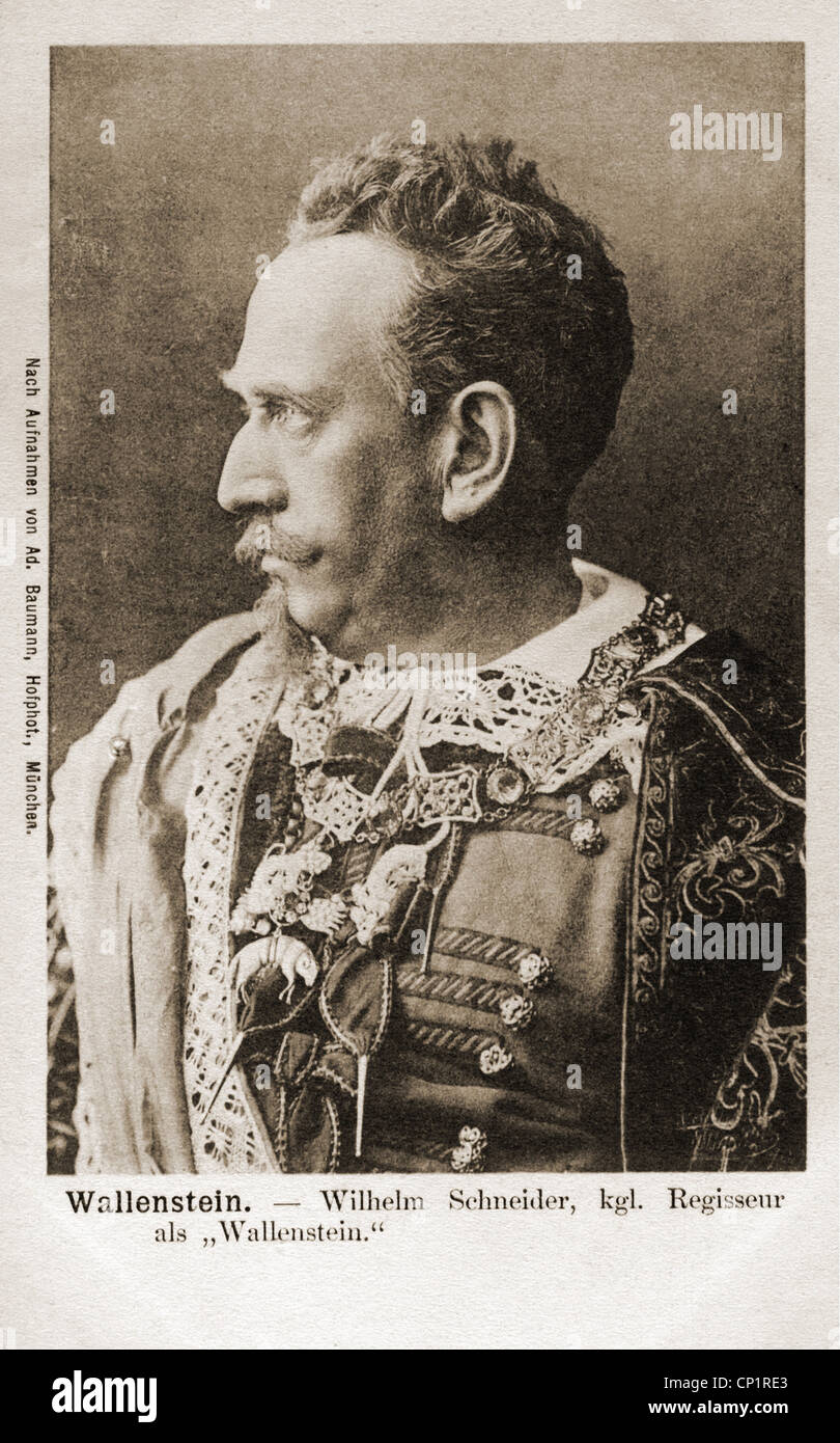 Schneider, Wilhelm, * 1847, German actor and director, portrait, as ...