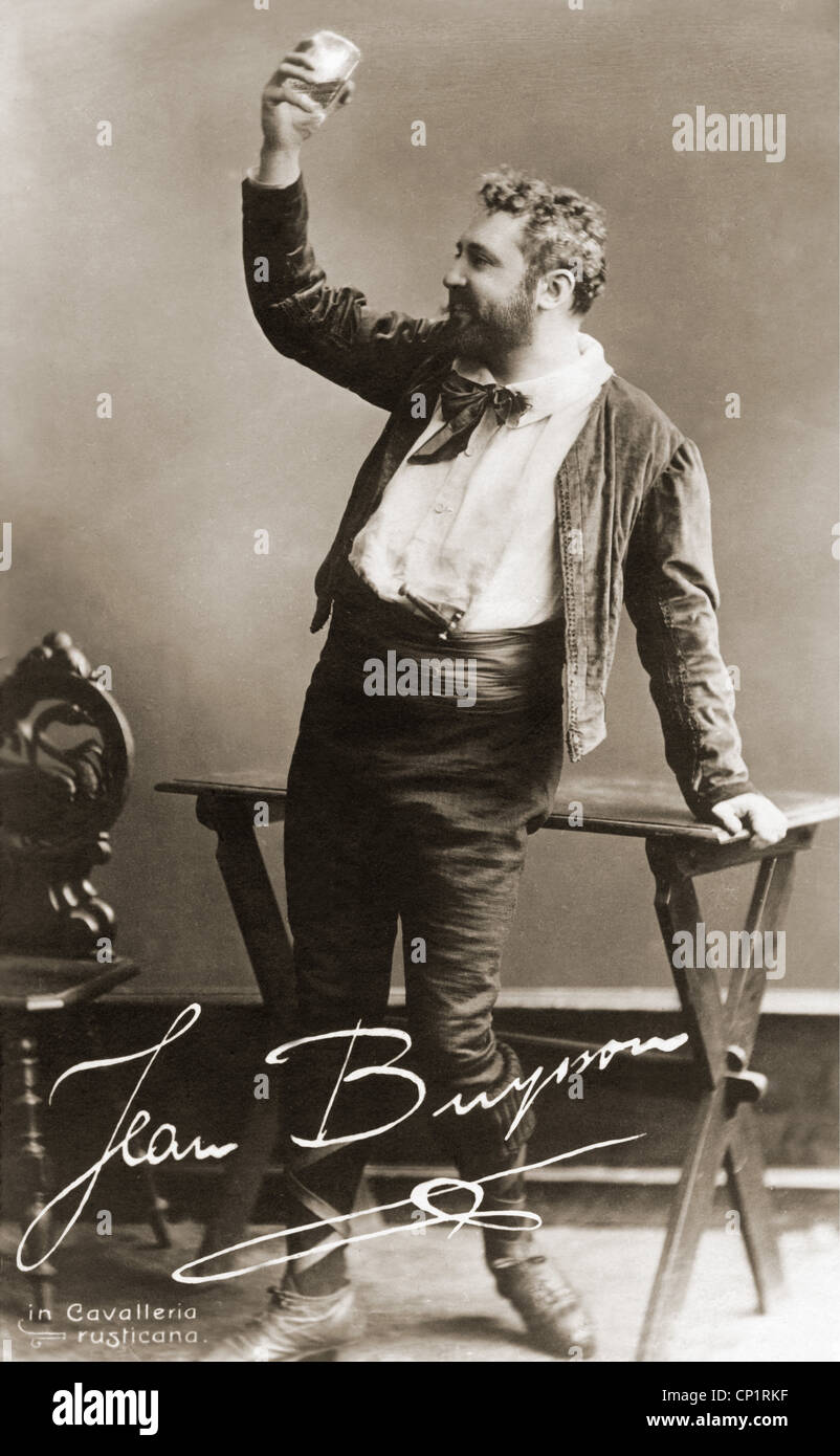 Buysson, Jean, * 1875, German singer (tenor), full length, as "Turridu ...