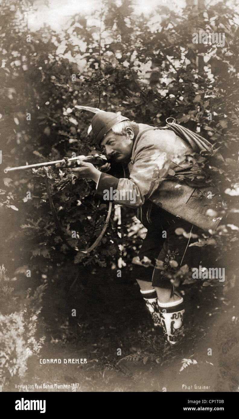 Dreher, Konrad, 30.10.1859 - 7.12.1944, German actor and comedian, full ...