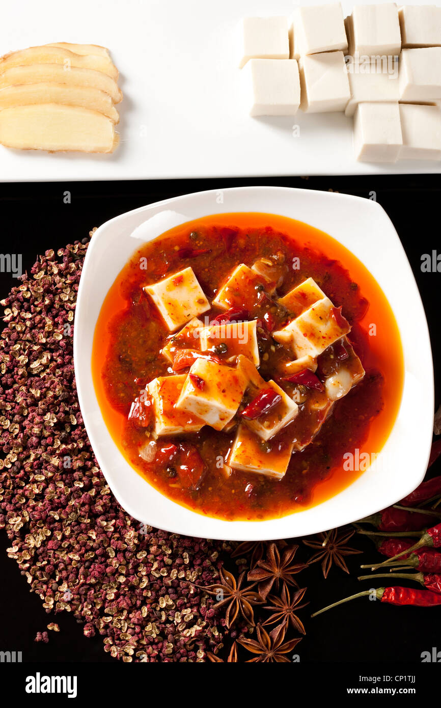 Close-up of Chinese Mapo Tofu Stock Photo - Alamy