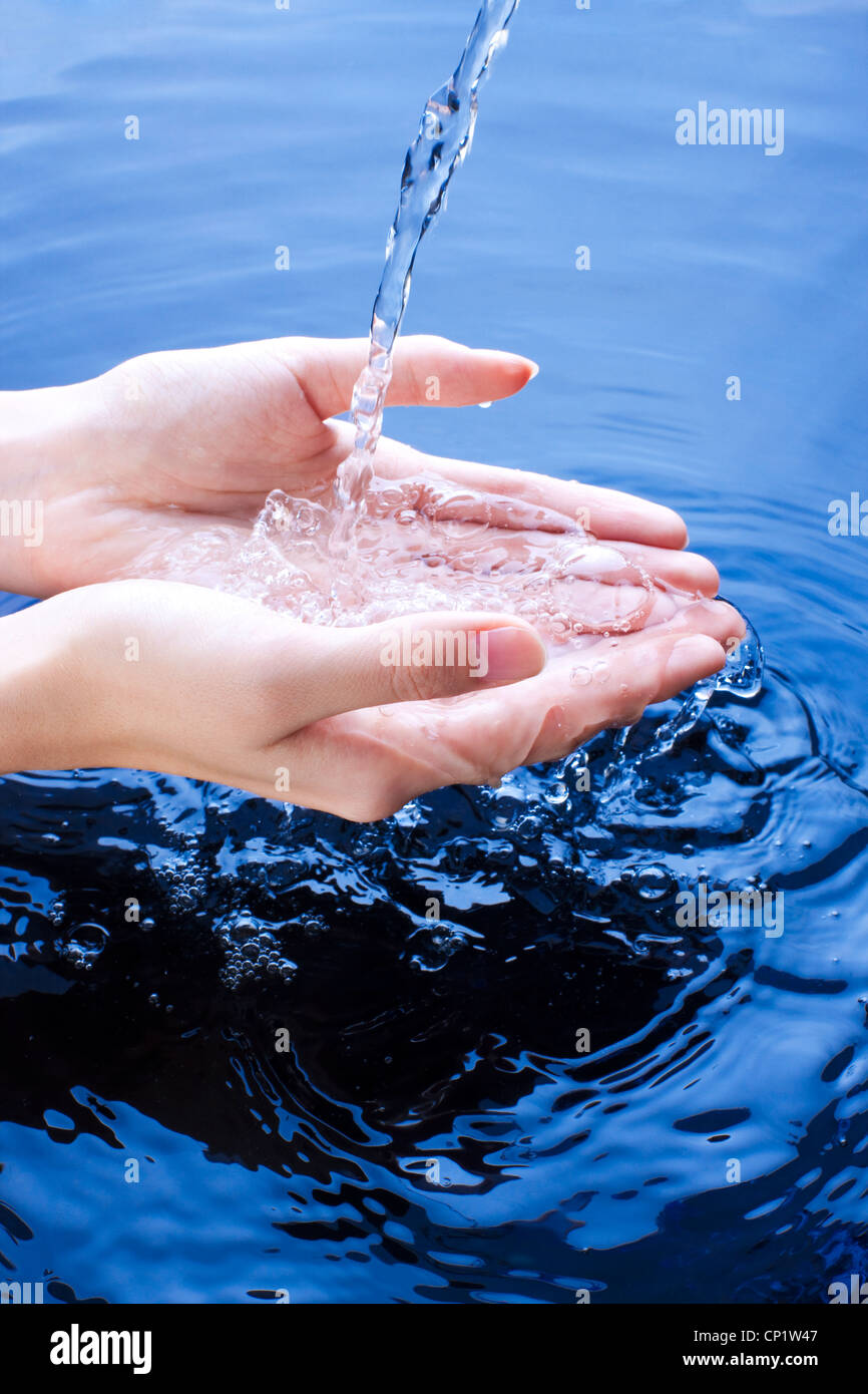 Water and hands Stock Photo - Alamy