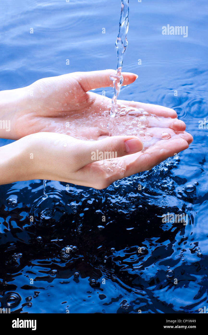 Water and hands Stock Photo - Alamy