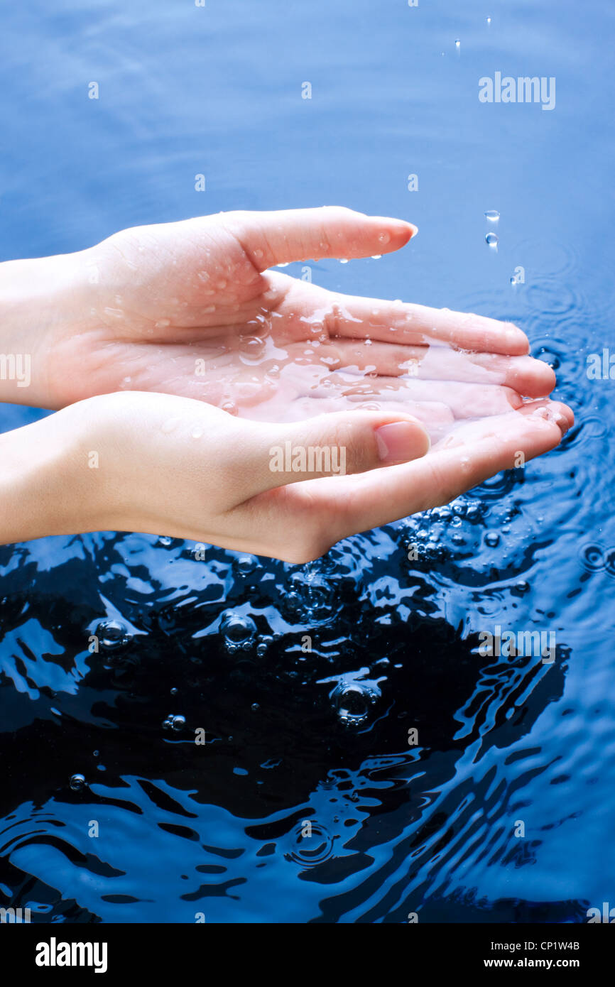 Water and hands Stock Photo - Alamy