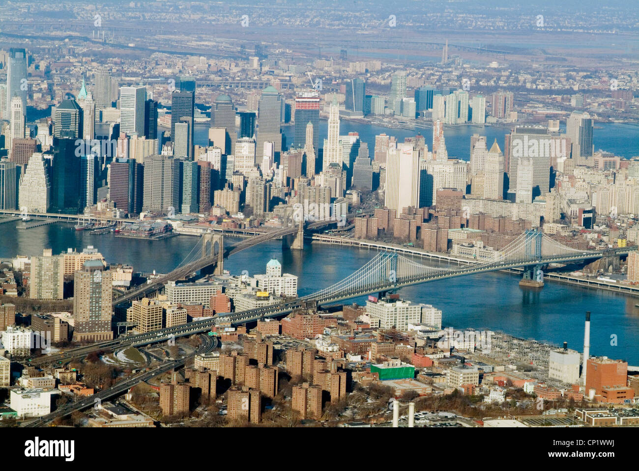 Aerial view of Manhattan Island, New York City, NY, USA Stock Photo - Alamy