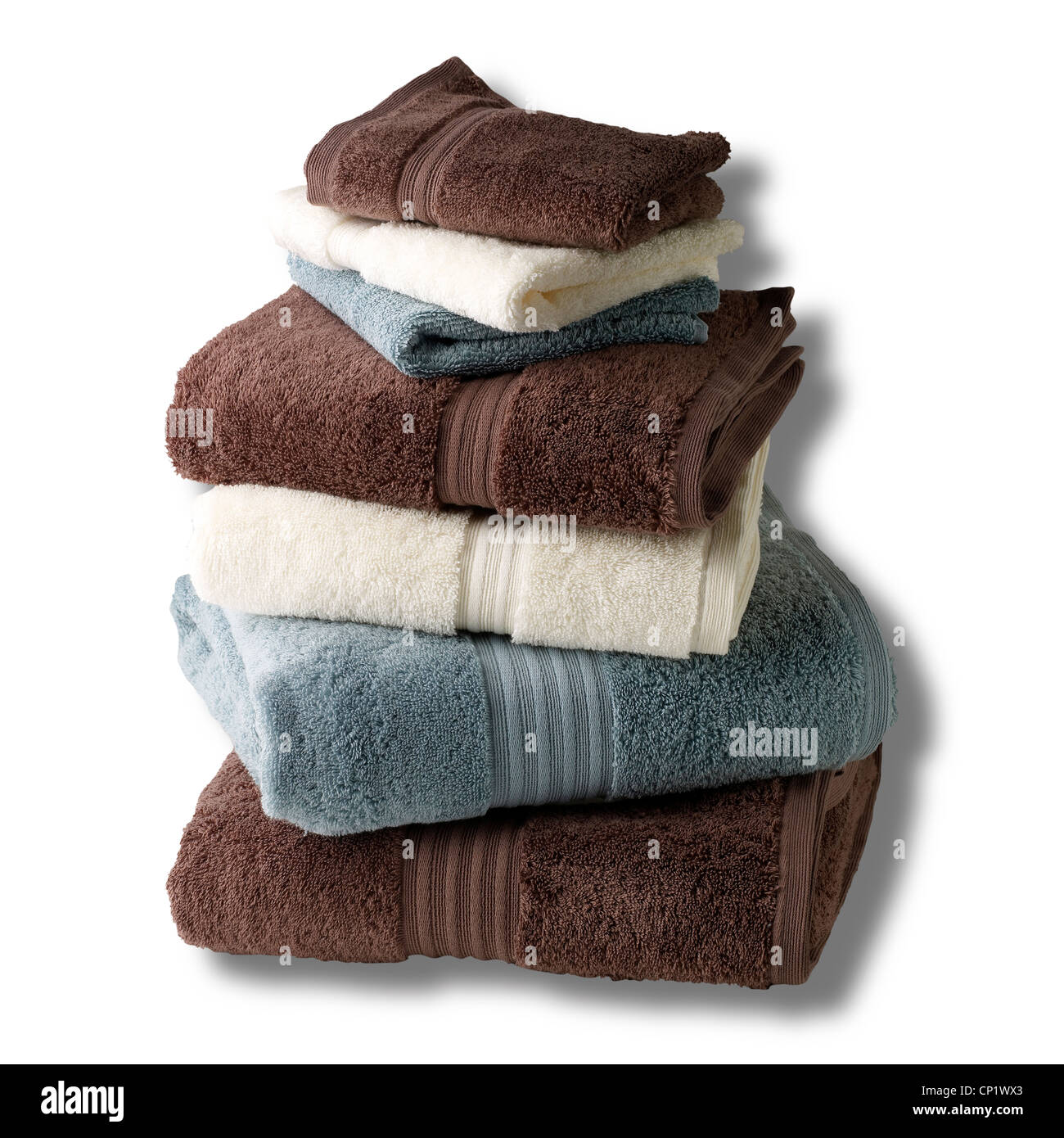 Fresh rolled bath towels Cut Out Stock Images & Pictures - Alamy