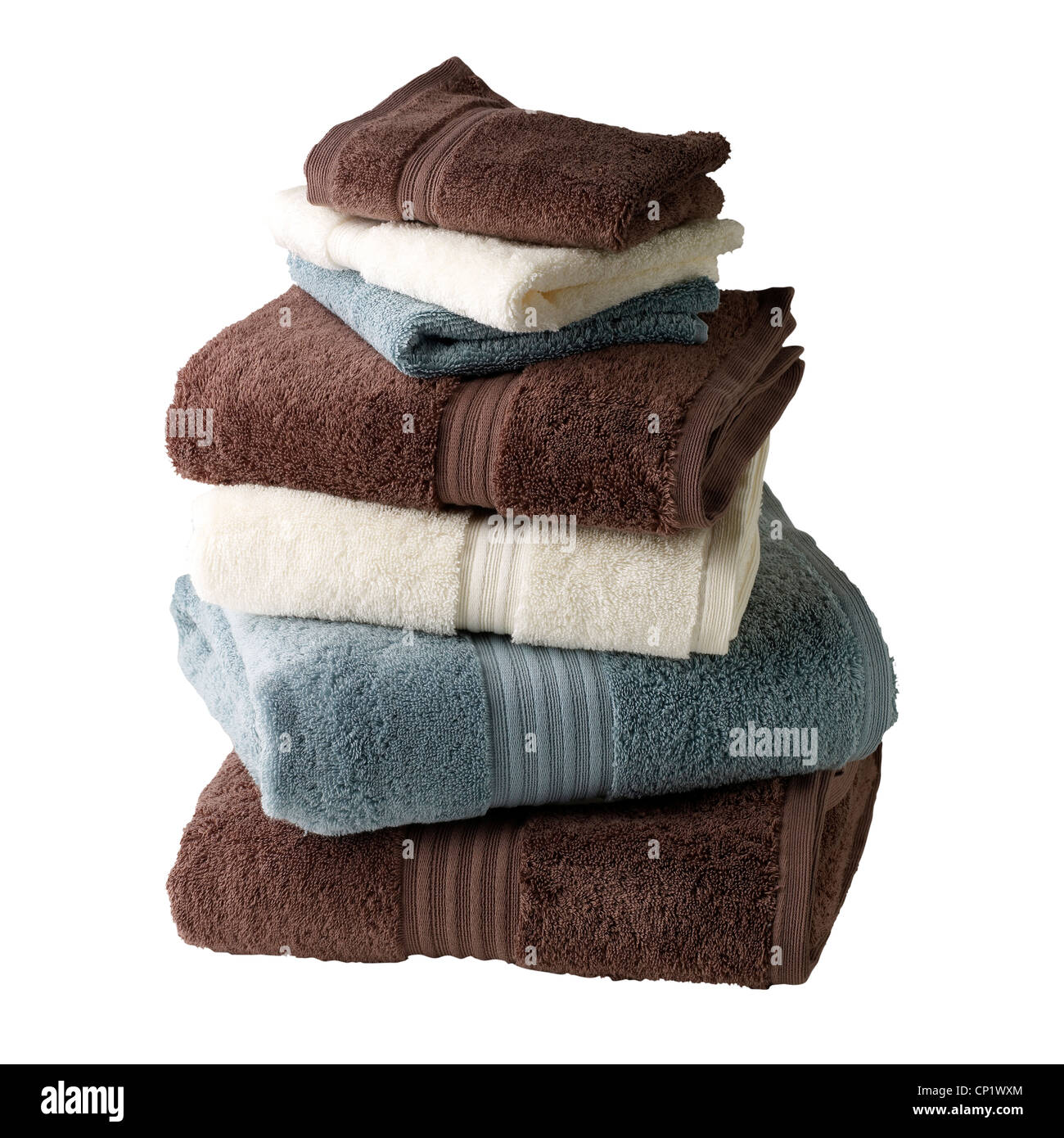 Fresh rolled bath towels Cut Out Stock Images & Pictures - Alamy