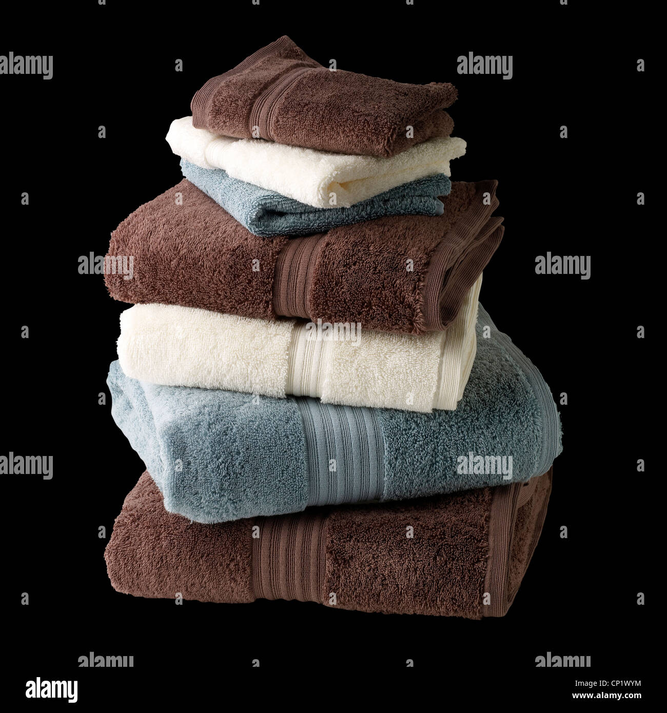 A still life shot of a stack of bath towels Stock Photo - Alamy