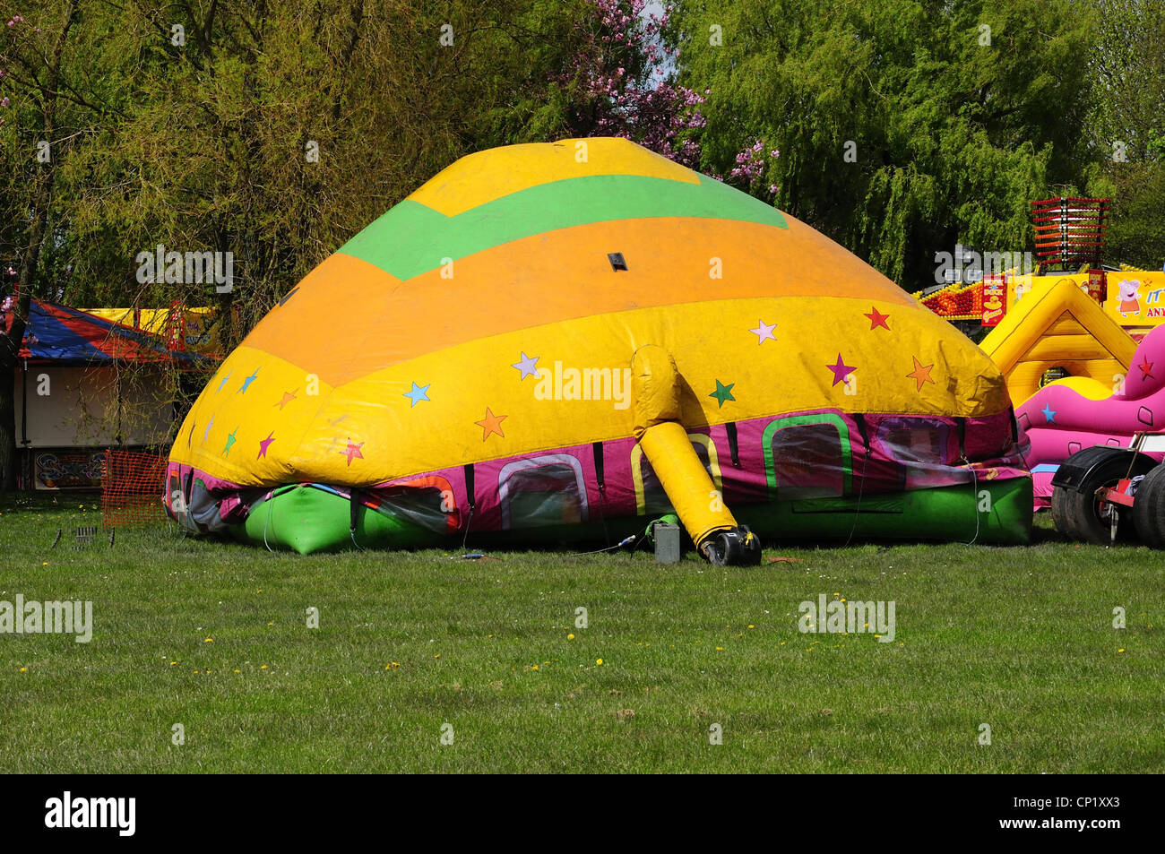 'Jump and Smile' inflatable house bouncy castle type attraction being ...
