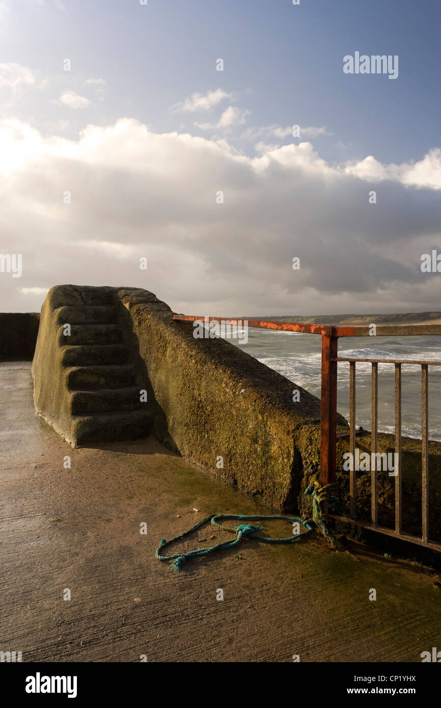 Steps in harbour, Aberdeenshire, Scotland, UK Stock Photo - Alamy