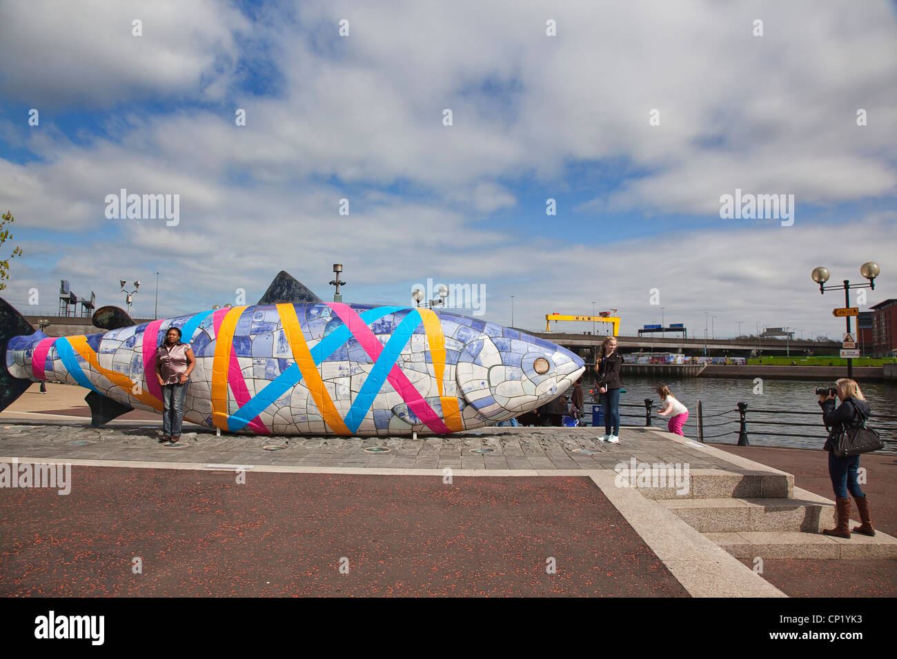 Ireland, North, Belfast, Donegall Quay The Big Fish Sculpture by John ...