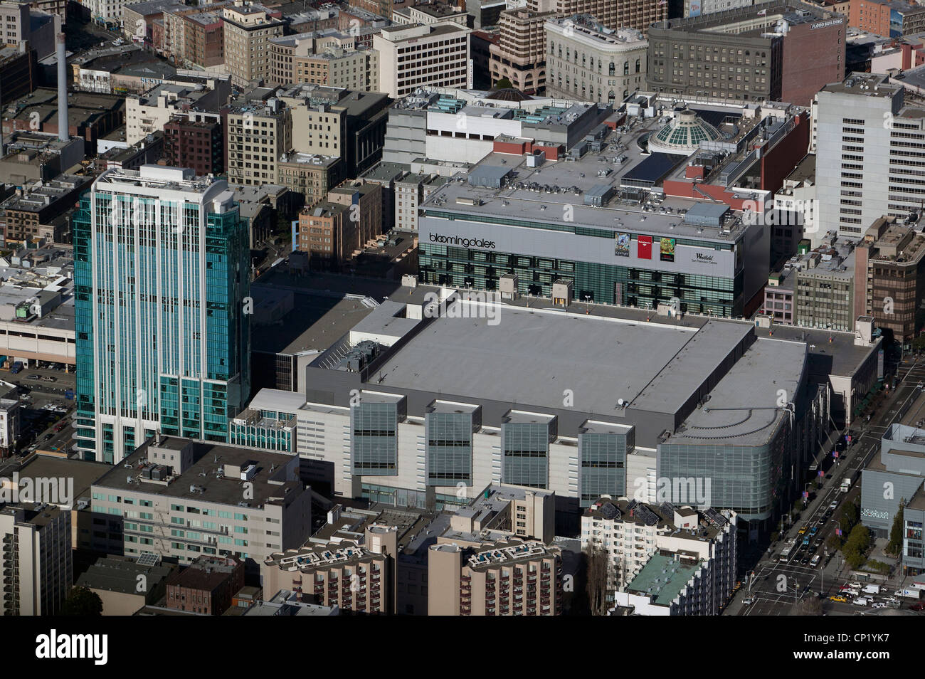 aerial photograph Intercontinental Hotel Moscone Convention Center San ...