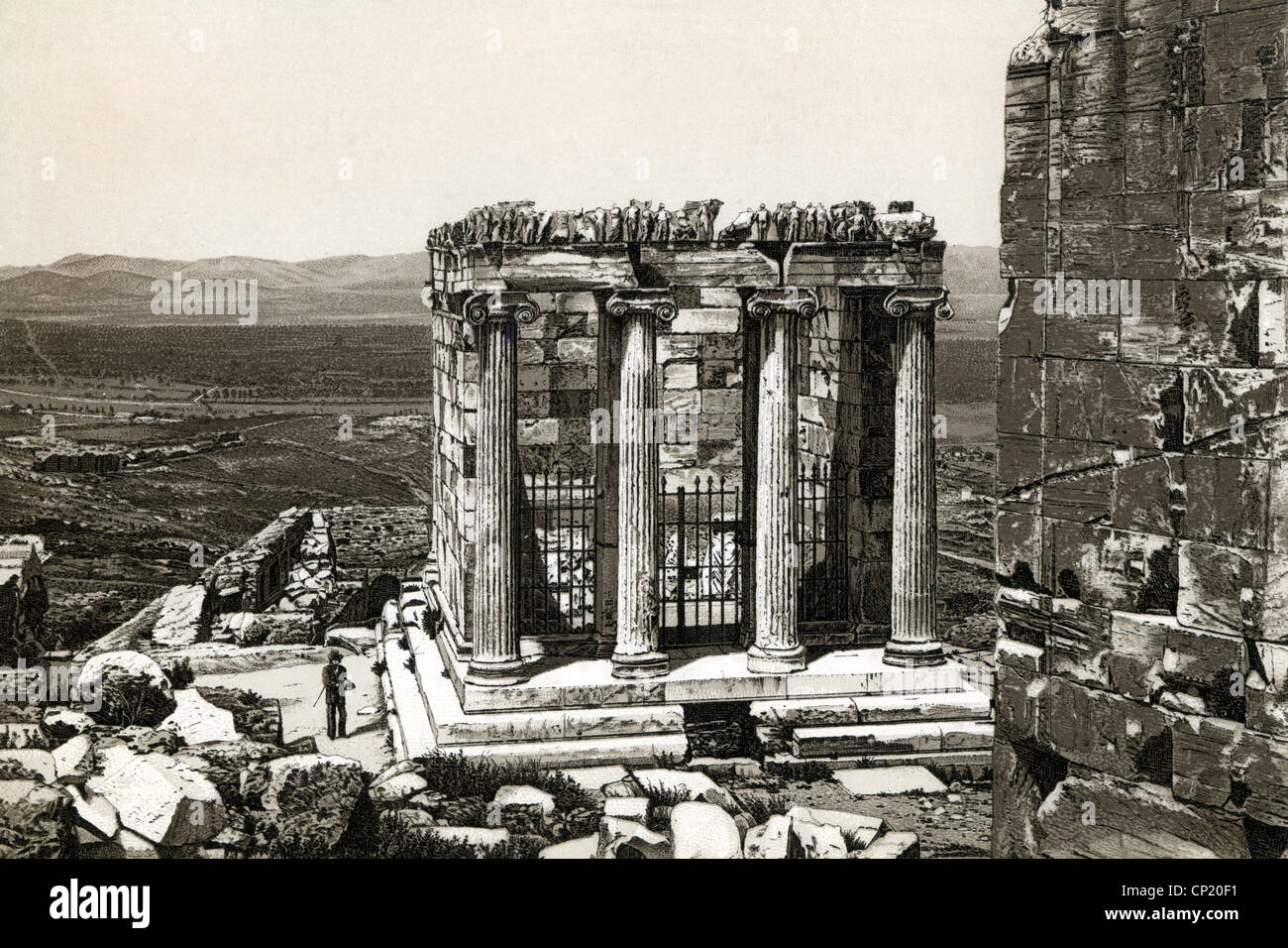 geography / travel, Greece, Athens, Acropolis, temple of Athena Nike ...
