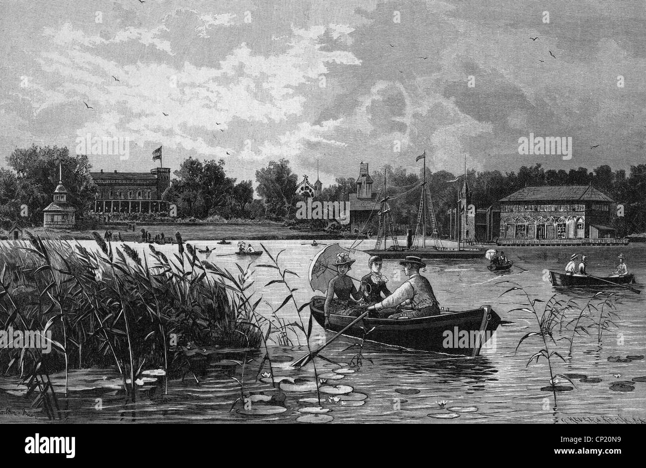 Leisure time boat Black and White Stock Photos & Images - Alamy