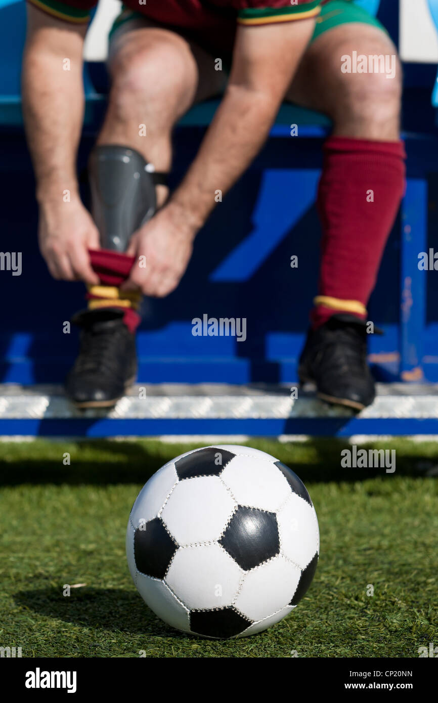 soccer substitute player preparing to enter the game Stock Photo - Alamy