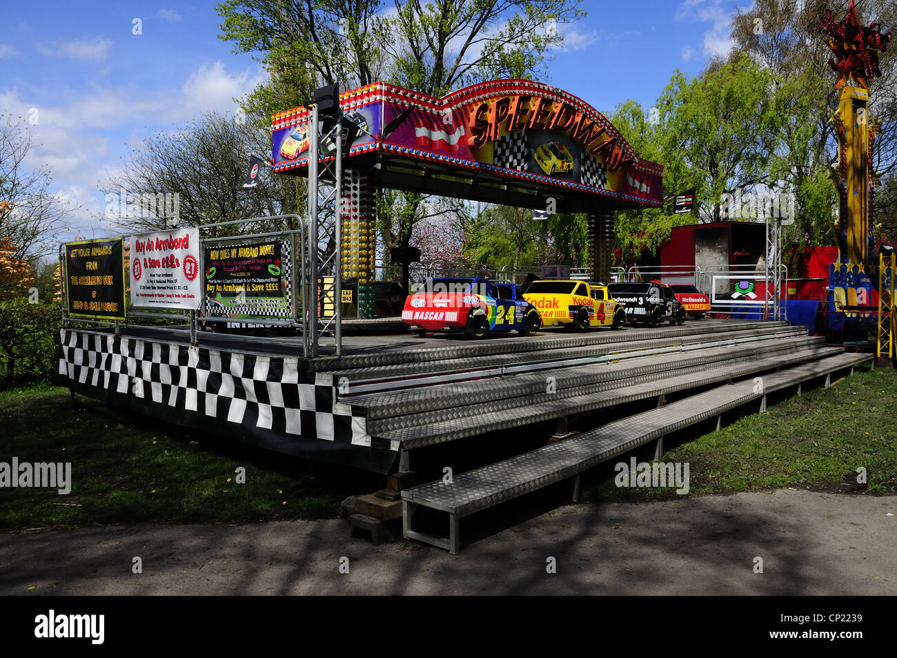 'Speedway' ride assembled Stock Photo - Alamy