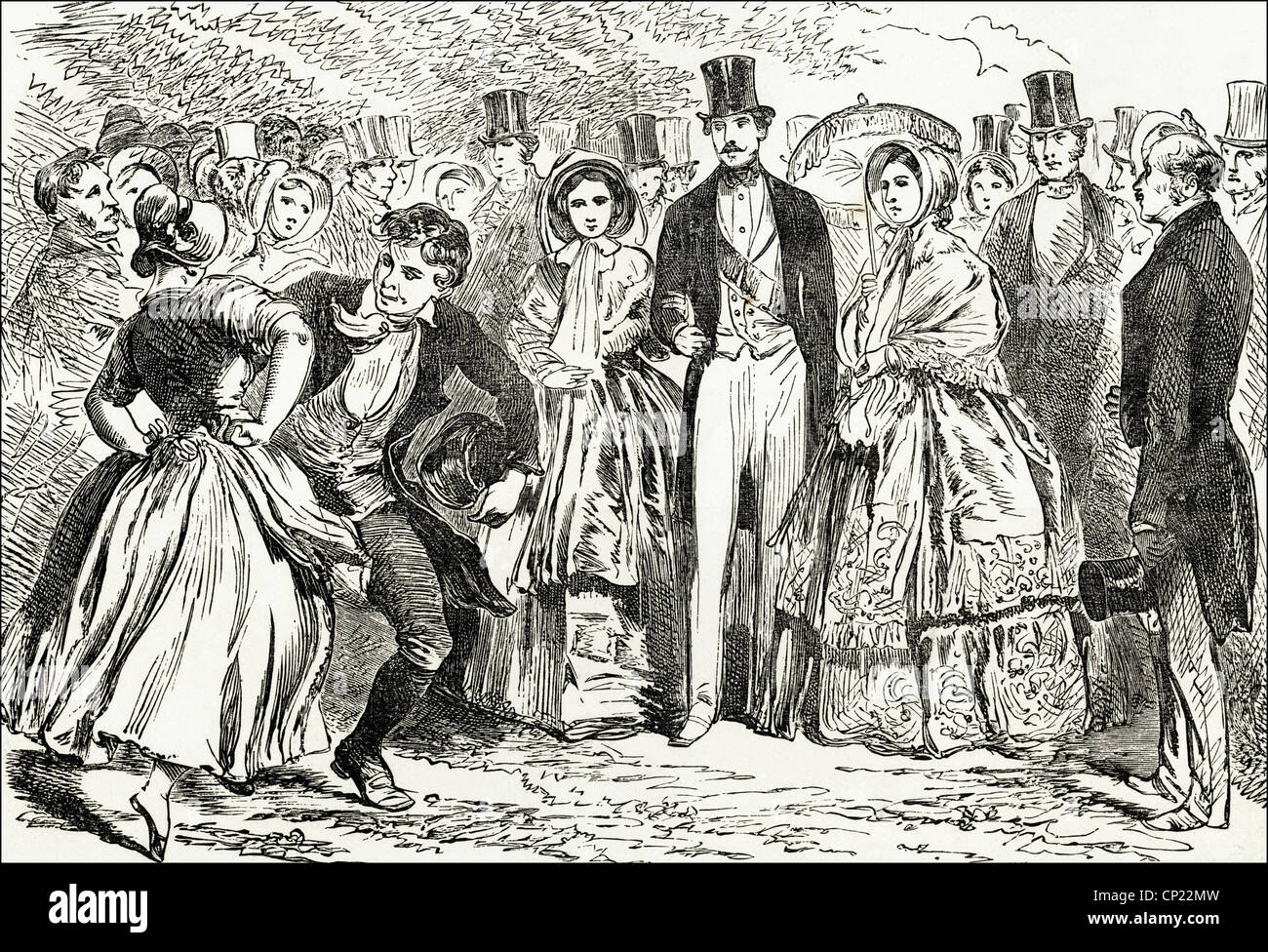 Queen Victoria and Prince Albert visiting Ireland in 1849. Victorian ...