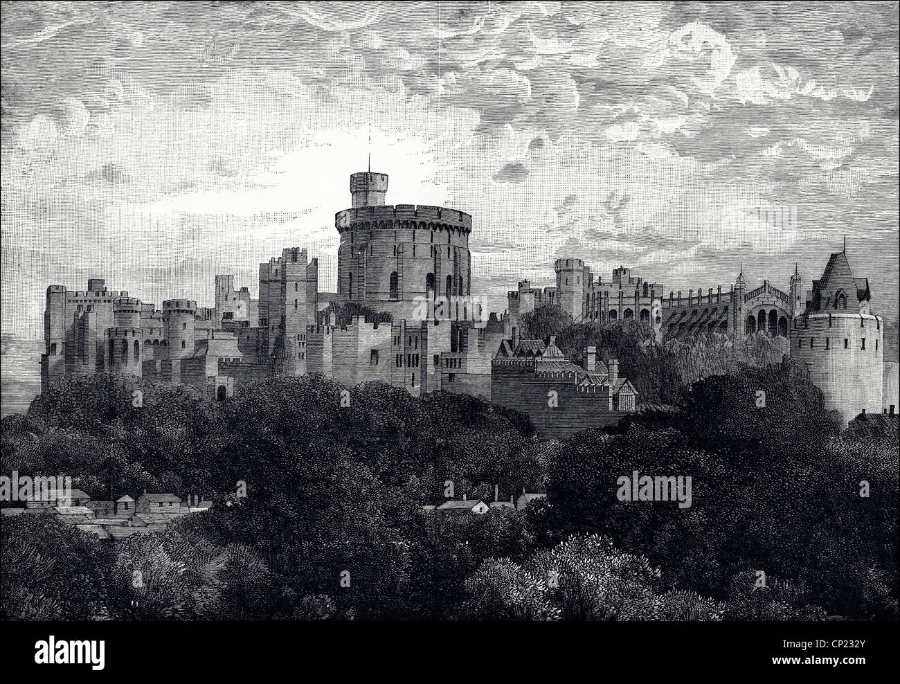 Windsor castle drawing hi-res stock photography and images - Alamy