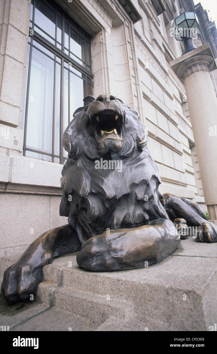 Lion statue bank of china hi-res stock photography and images - Alamy