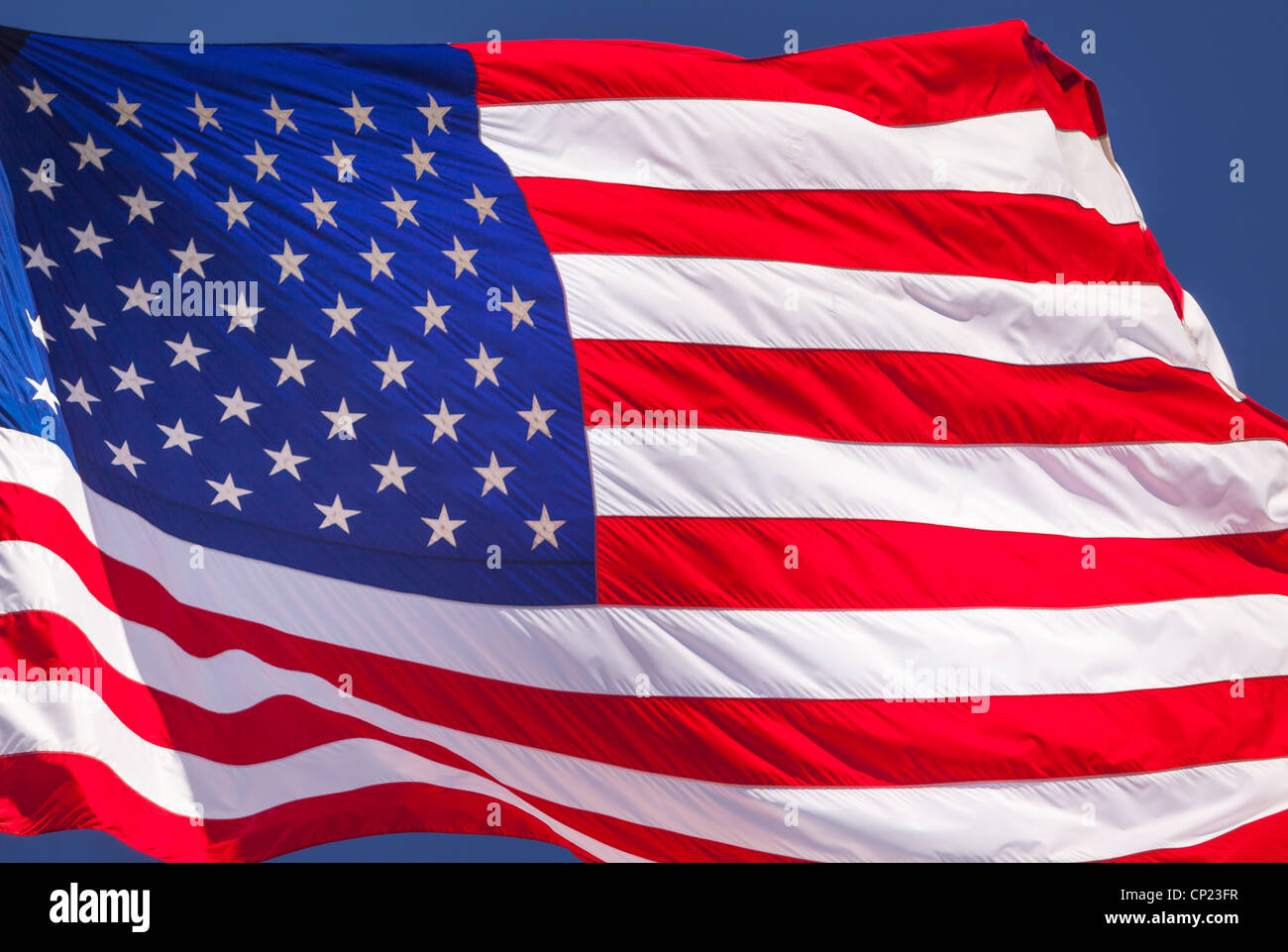 American flag waving hi-res stock photography and images - Alamy