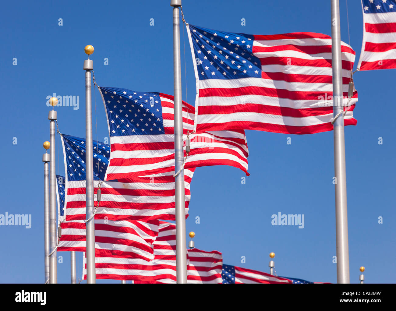 Many usa flags hi-res stock photography and images - Alamy