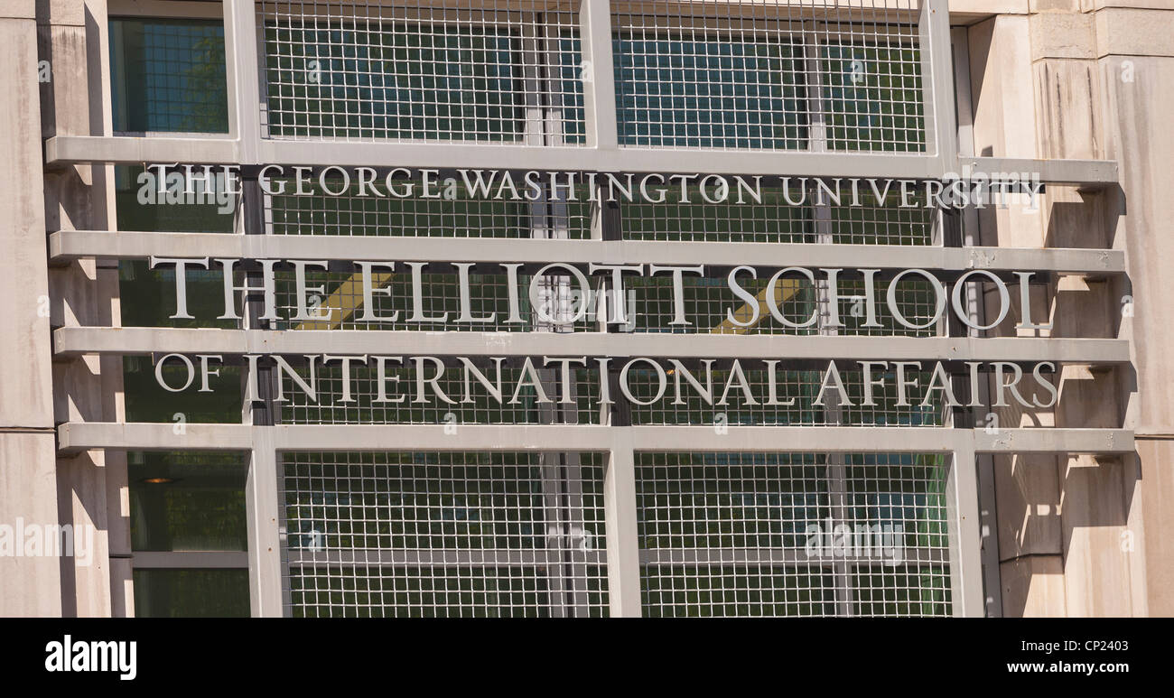WASHINGTON, DC, USA - Elliott School of International Affairs building ...