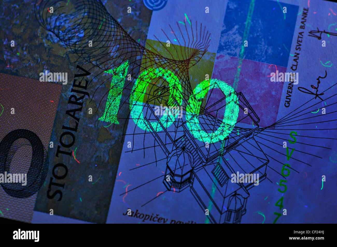 Banknote under ultraviolet light showing hi-res stock photography and ...