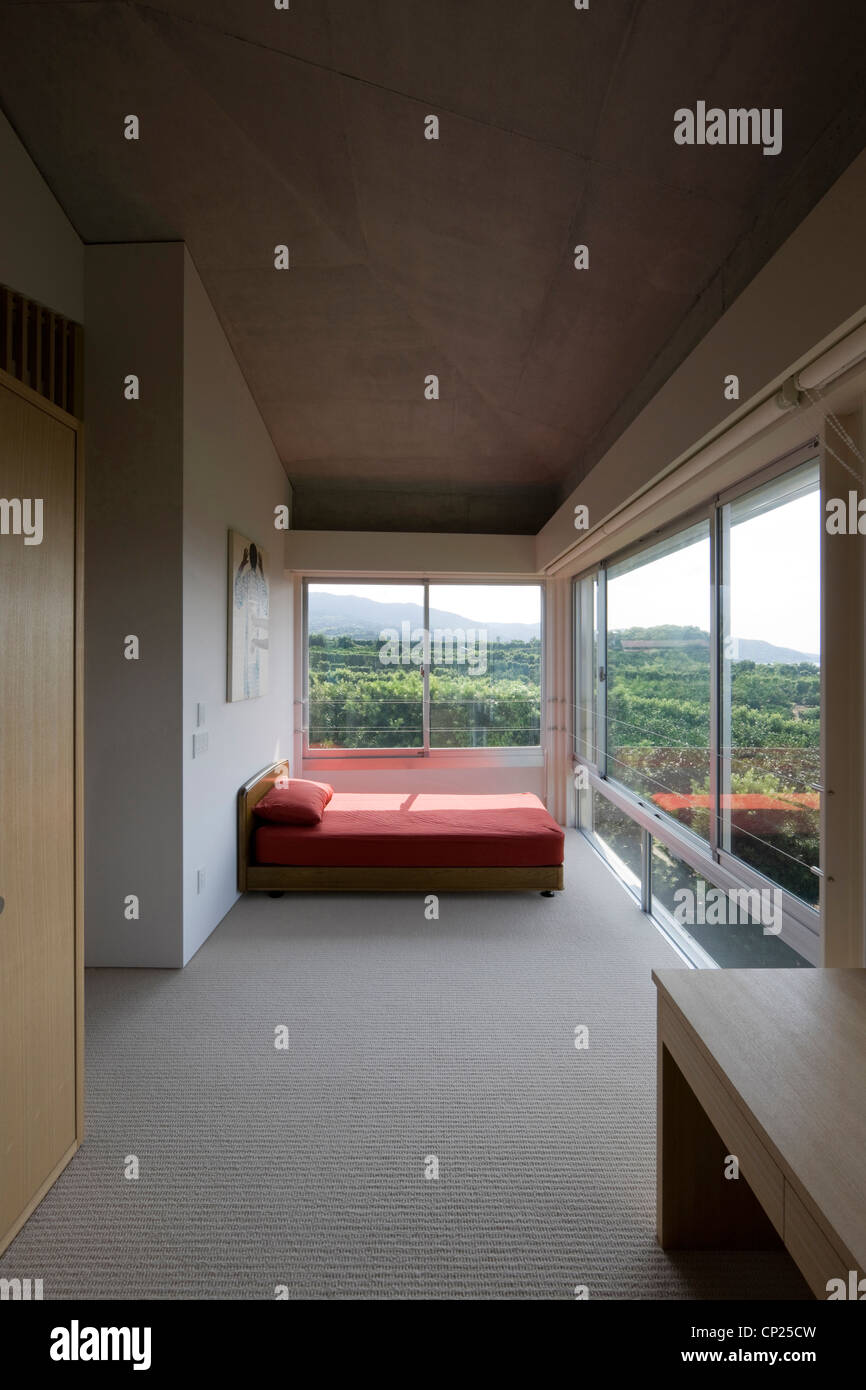 Corner bedroom with view, private house Stock Photo - Alamy