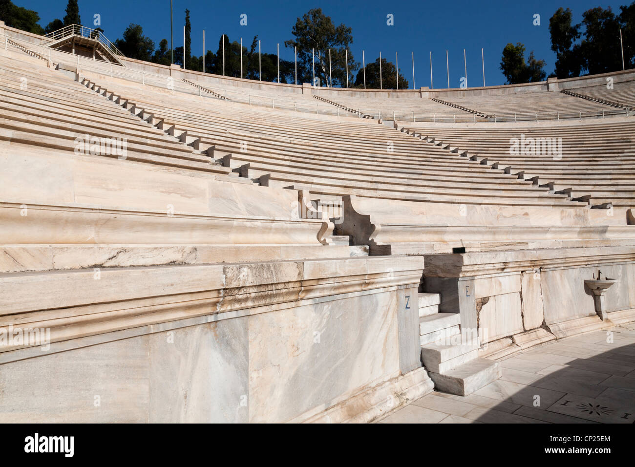 Detail from the stands of the Panathenaic stadium, also known as ...
