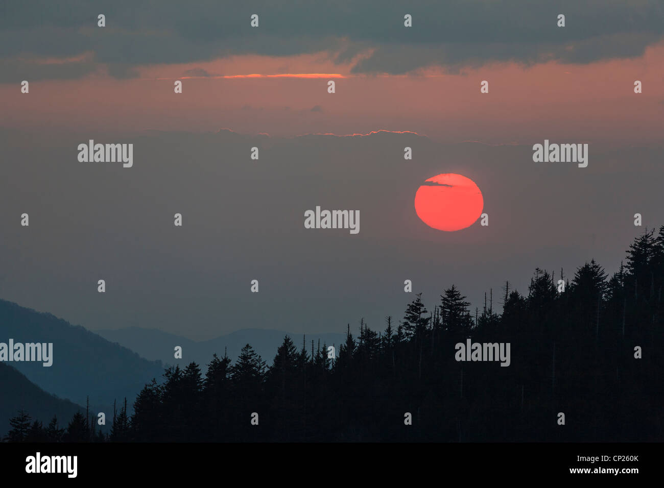 Great smoky mountains sunset hi-res stock photography and images - Alamy