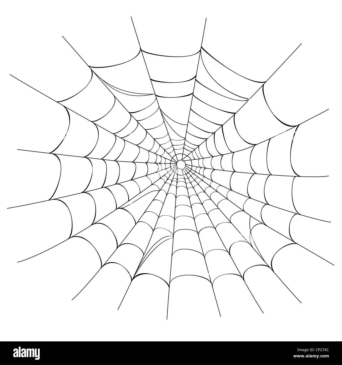 Creepy spider web over white background. Vector illustration saved as ...