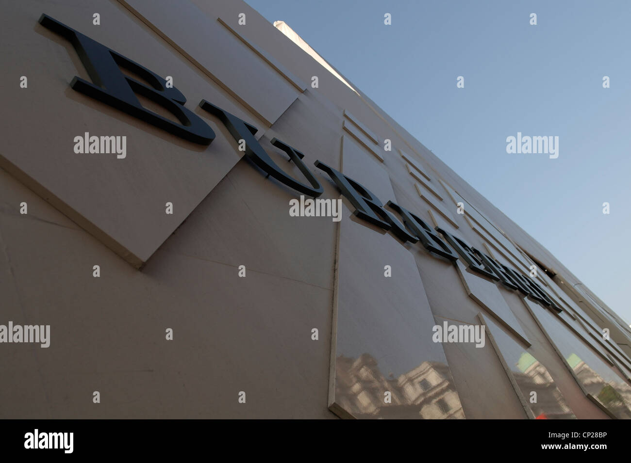 Burberry new shop Sign Regent Street shopping area in London Stock ...